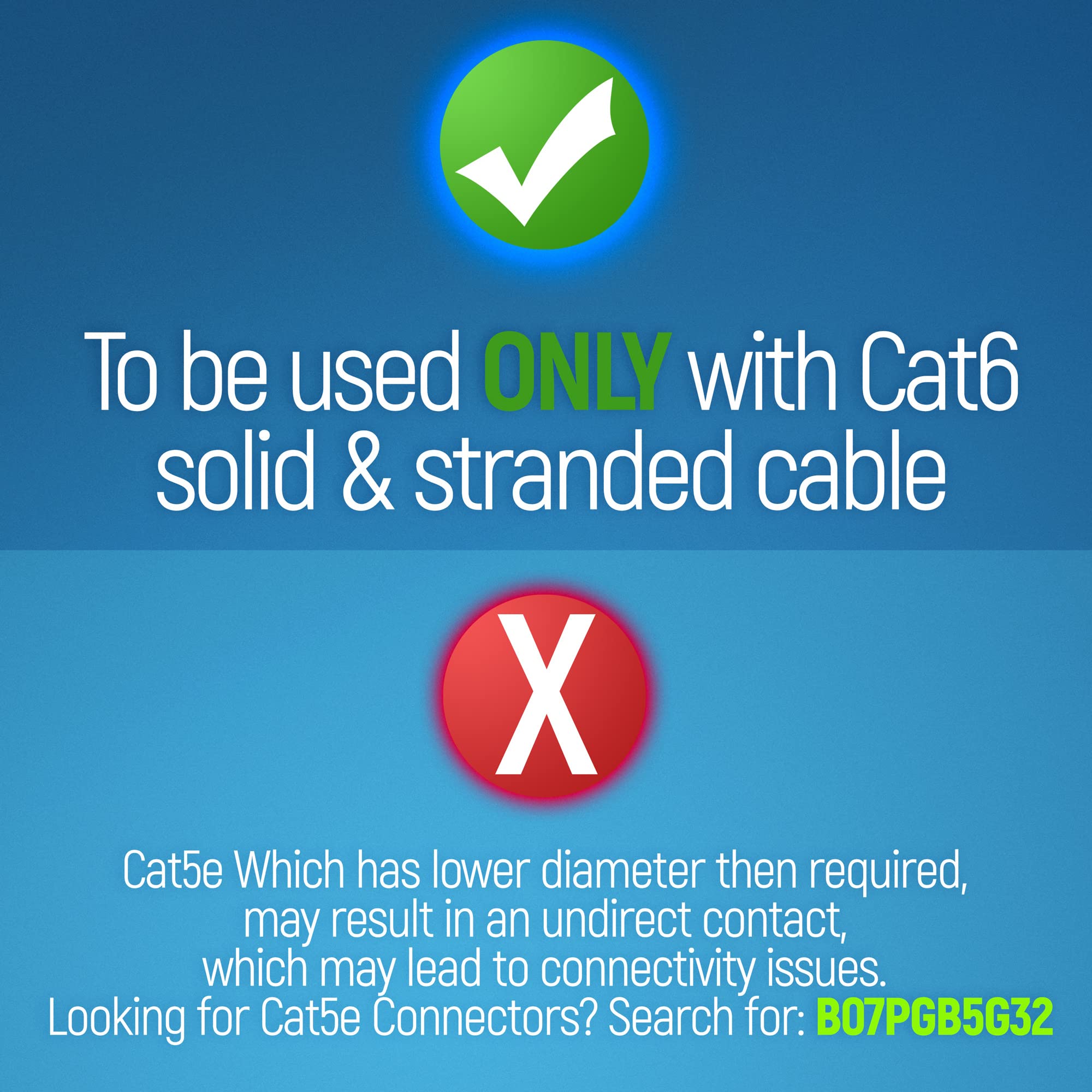 Everest Media Solutions RJ45 Cat6 Pass Through Connectors and Strain Relief Boots - Pack of 100/100 - EZ to Crimp Modular Plug for Solid or Stranded UTP Network Cable - Male Ethernet Connector End