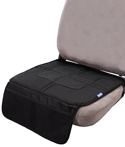 INFANZIA Car Seat Protector,Carseat Protectors for Child Baby Car Seat,Carseat Seat Protector for Leather Seats,Durable,600D Fabric,Reinforced Non-Slip Dots & 3 Mesh Pockets for Handy Storage