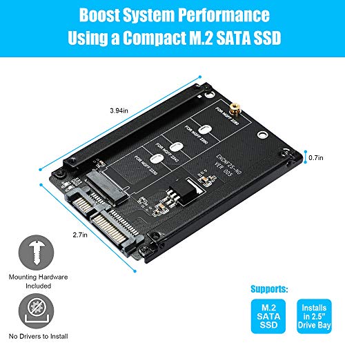 BEYIMEI M.2 NGFF to SATA Adapter Card, B-M Key, Supports 2230, 2242, 2260, 2280mm M.2 SSDs