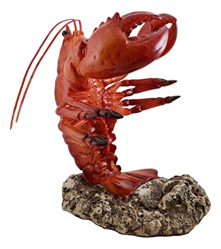 Ebros Nautical Coastal Dancing Red Lobster Drunken Cajun Creole Delight Wine Bottle Holder Caddy Figurine Home Kitchen Dining Party Hosting Decor Sea Life Marine Shell Seafood Shrimping Fishing Statue