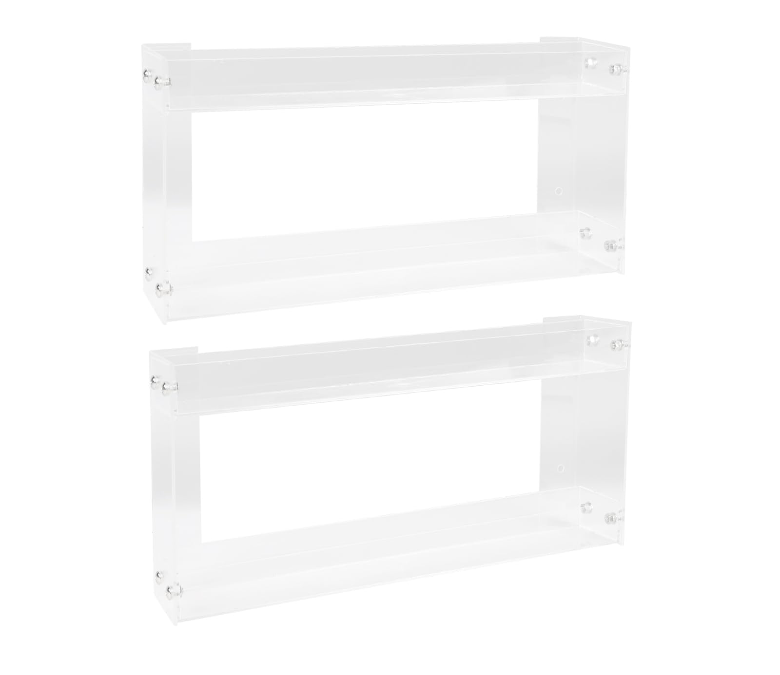 2 Pack Medicine Cabinet Wall Mounted,Transparent Lattice Medicine Storage Box, No Installation Required Medicine Cabinet Organizer, Small Wall Cabinet for Bathroom, Kitchen, Rv, First Aid, and More