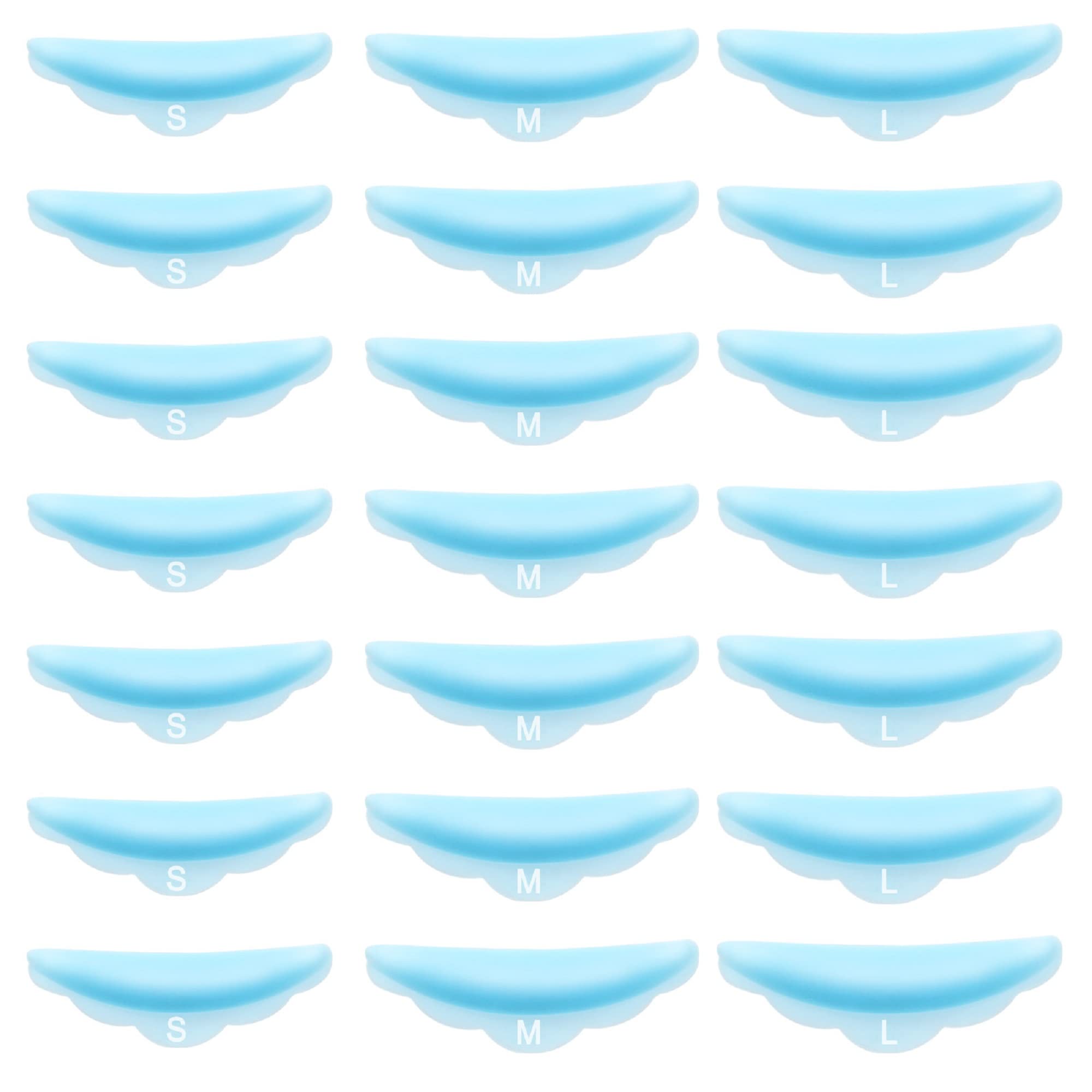 Hicarer 48 Pieces Lash Lift Rods Silicone Eyelash Pads Raise Eyelashes Perming Curler Rods (Small, Medium, Large), Silicone Lash Lift Shields for Eye Supplies Makeup Tool(Blue)