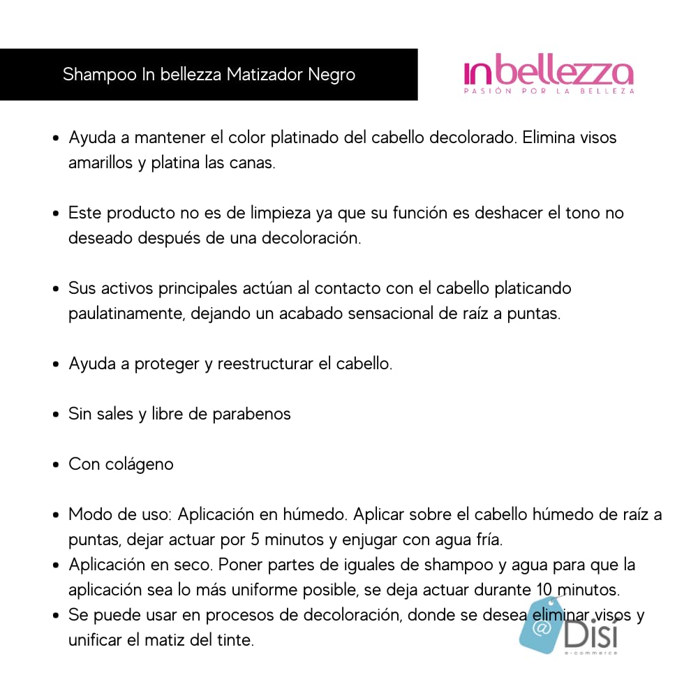 In Bellezza Shampoo Matizador NEGRO