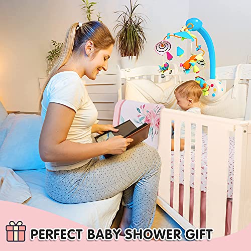 Honkaii Swan Crib Bedding Set for Girls 3pcs, Crib Sheet, Crib Skirt, Crib Quilt Included, Pink Crib Sets