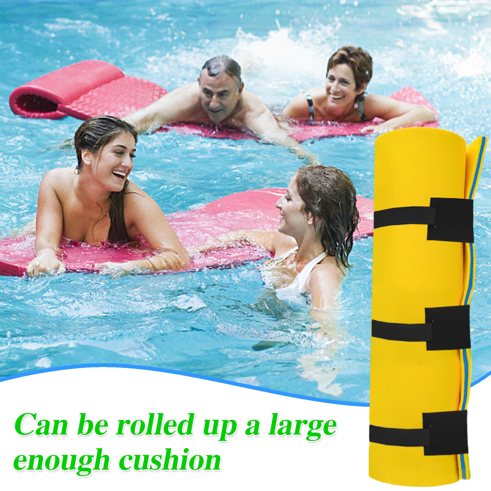 3 Set Floating Water Mat Straps with Pad Protectors, Floating Water Pad Straps Reusable Securing Straps for Storing Mats Up to 18 Feet Long or Shorter, Floating Mat Accessories, Storage Straps