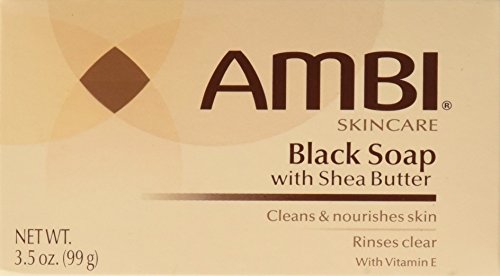 Ambi Skincare Black Soap with Shea Butter, 3.5 Oz (Pack of 2)