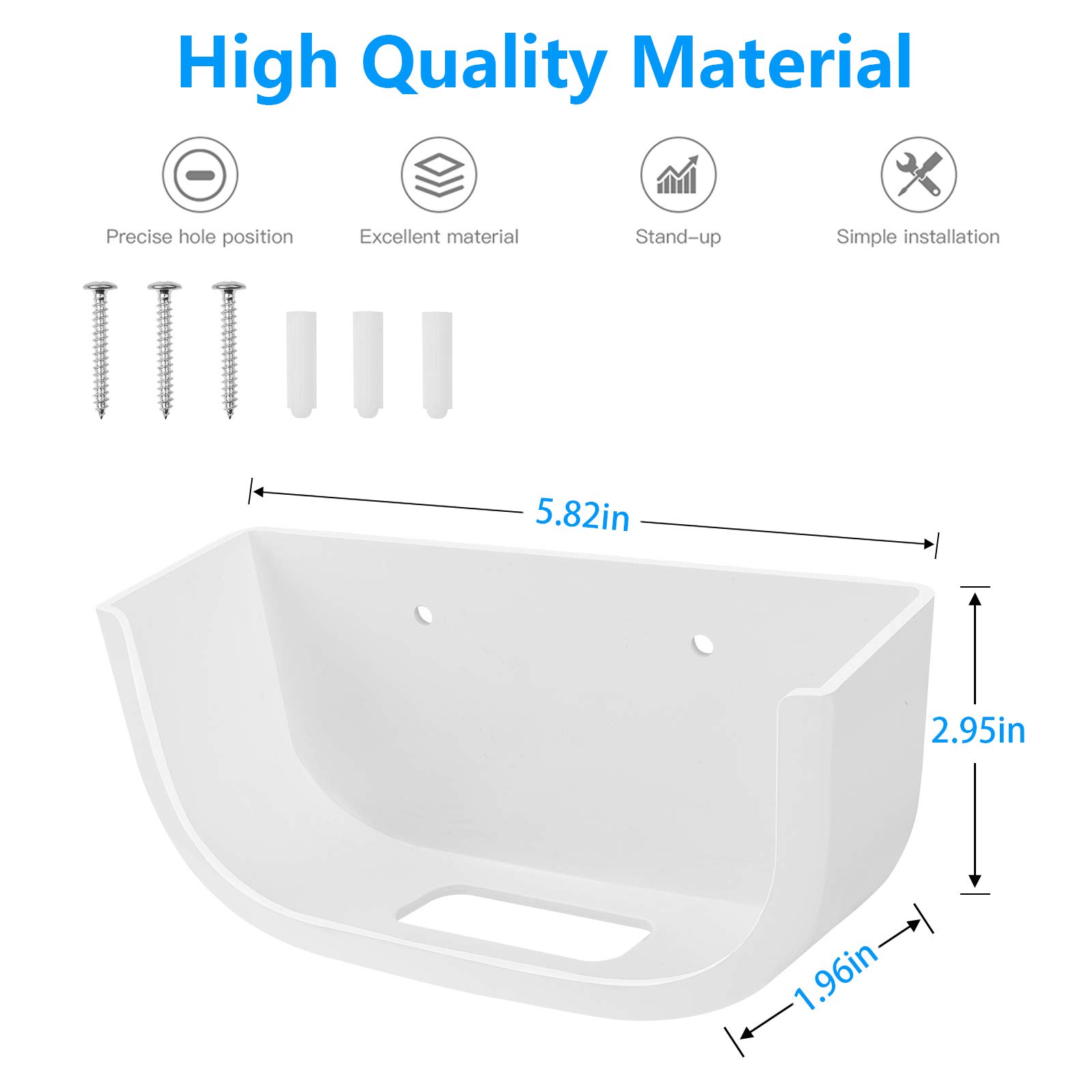 ๐๐๐ฎ๐ณ๐น๐ 2Pcs Screwless Wall Mount Bracket for Eero Pro 6 Wifi, VHB Stick On Holder, Strong Adhesive Holder, No Tools No Drilling No Hole