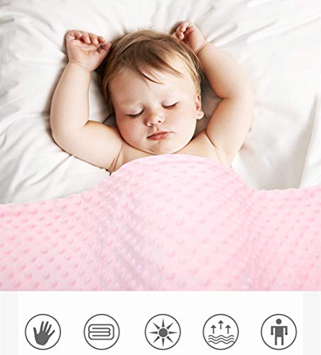 Baby Blanket Super Soft Minky Blanket with Double Layer Dotted Backing Pink Flamingo Security Blanket for Newborns Nursery Stroller Receiving Toddlers Crib Bedding for Boy or Girl(30 x 47 Inch)