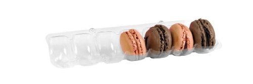 Clear Insert for 7 macarons with clip closure - Pack of 25 pcs