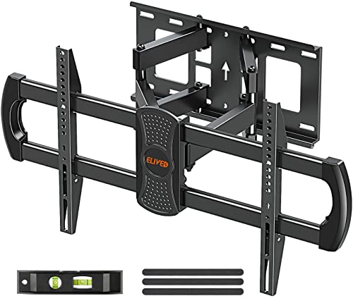 ELIVED TV Wall Mount, for Most 37-75Inch Flat Screen TVs, Swivel and Tilt Full Motion TV Mount Bracket with Articulating Arms, Max VESA 600x400mm, 100 lbs. Loading, 8"-16" Wood Studs