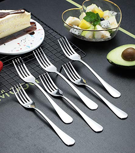 Kyraton Dinner Fork 6 Pieces, Stainless Steel 8.17 Inch Forks Silverware, Table Forks Set of 6