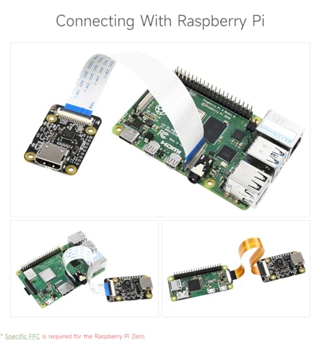 Waveshare HDMI to CSI Adapter, Compatible with Raspberry Pi 4B/3B+/3B/Pi Zero/Zero, Support 1080p@30fps Support from HDMI Input Backward Compatible