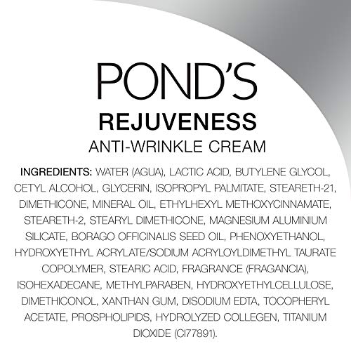 Pond's Anti-Wrinkle Cream and Eye Cream Anti-Aging Face Moisturizer Rejuveness With Vitamin B3 and Retinol Complex, 7 Ounce (Pack of 2)