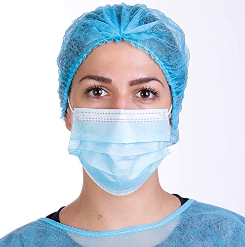 Disposable Face Mask, 3-Layer Safety Mask Anti Dust Breathable Mouth Mask with Earloop (50 Pack)