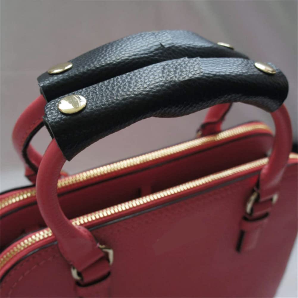 2Pcs/1 Pair Handbag Handle PU Leather Wrap Covers Purse Wallet Handle Grip Wrap Protectors Sleeve Bag Accessories