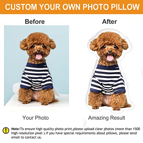 COCYBERCOC Custom Pet Pillow, 24" Personalized Pet Photo DIY Molding 3D Shaped Pillow, Cat Pillow for Distinct Gift, Thanksgiving, Valentineās Day, Christmas(Double Side 24 inch)