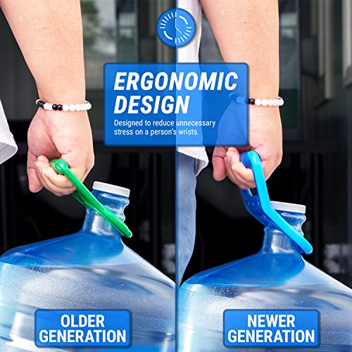 2PK Genuine TERAPUMP TRDWH002 Advanced Ergonomic 2nd Gen 5 Gallon Drinking Water Bottle Handle Bottle Carrier Lifter with Rubberized Anti-Slip Holder