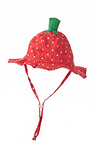 Baby Sun Hat | UPF 50+ Sun Protection All-Day Adjustable Infant 100% Cotton Bucket Hat for Head, Neck & Eyes Strawberry