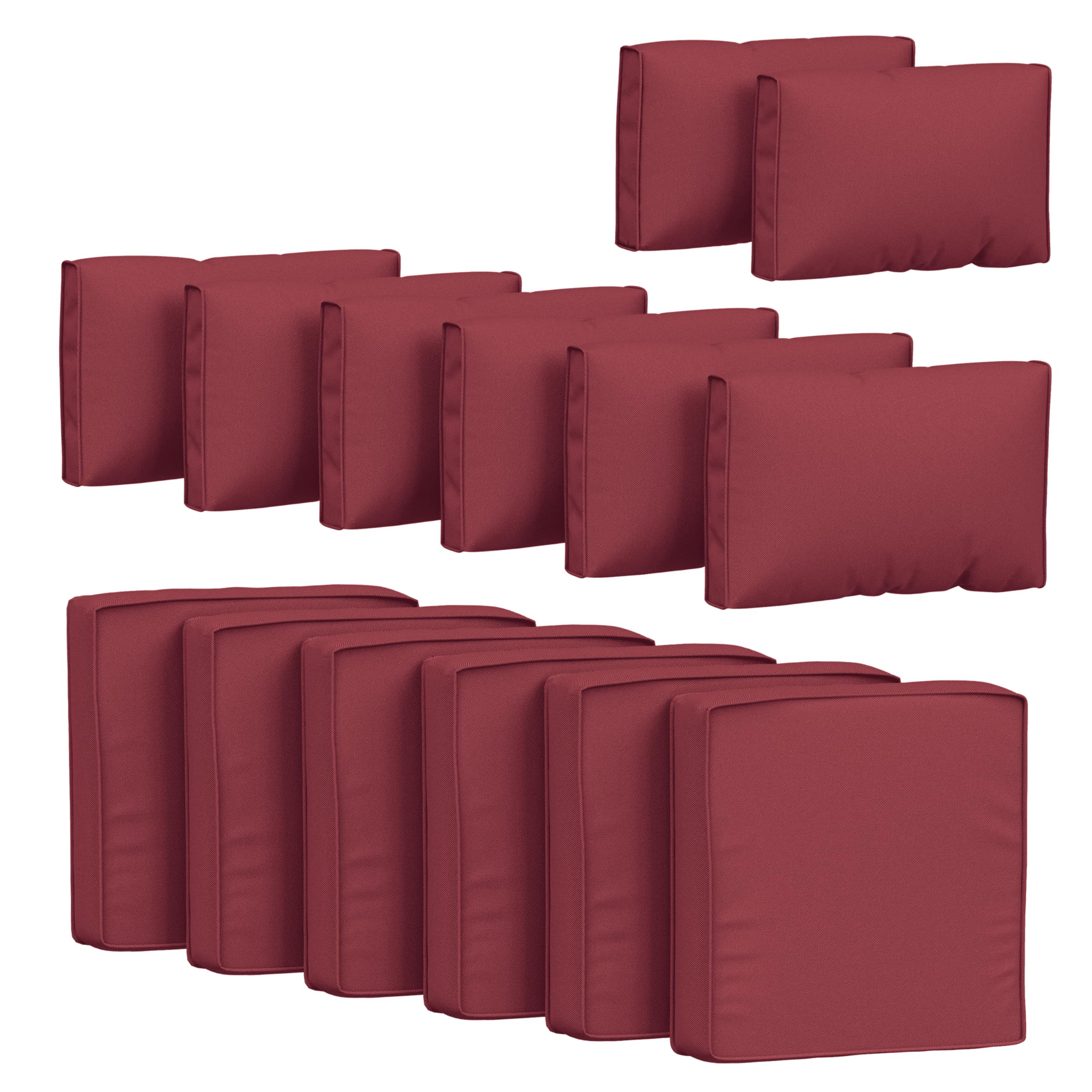 14 Pcs Outdoor Cushion Covers Patio Cushion Slipcovers Replacement Splash Proof with Zipper for Outdoor Furniture, Patio Sofa Couch 3 Sizes, Covers Only