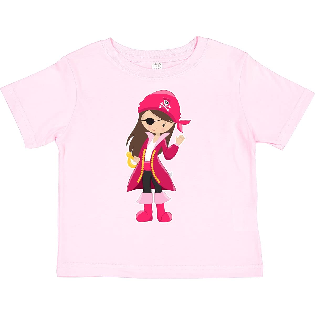 inktastic Pirate Captain Toddler T-Shirt 7 Pink 27531