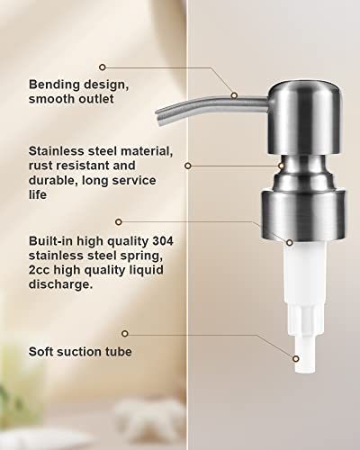27 oz Reusable Shampoo and Conditioner Bottle set of 3 - With 304 Rust Proof Stainless Steel Pump, for Shampoo, Conditioner,Body Wash - Empty Plastic Refillable Containers for Shower (Silver)