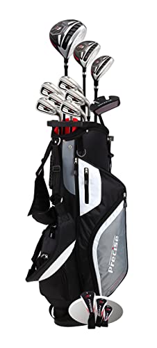 14 Piece Men's All Graphite Complete Golf Clubs Package Set Titanium Driver, Fairway, Hybrid, S.S. 5-PW Irons, Putter, Stand Bag - Choose Right or Left Hand! (All Graphite - Regular Size, Right Hand)