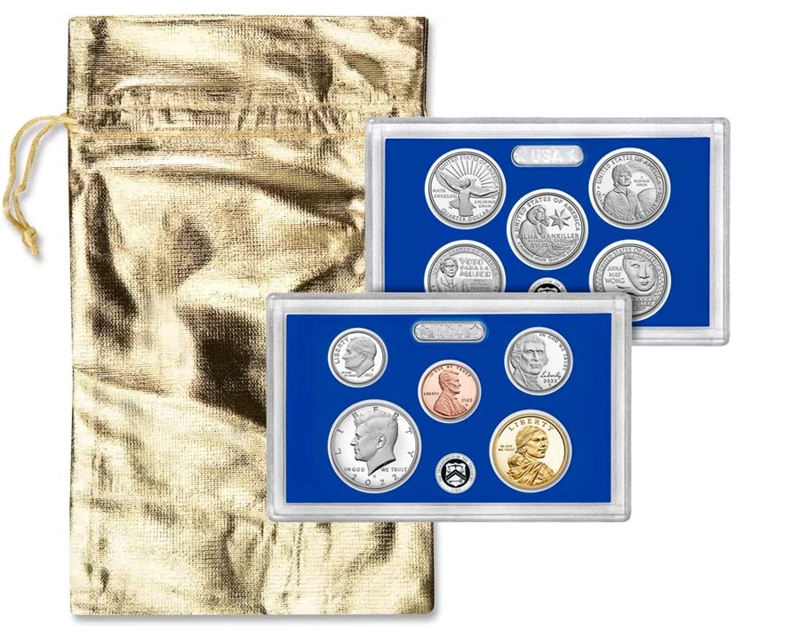 2022 S 10 Coin Clad Proof Set in OGP with CoA and Gold Gift Bag Proof