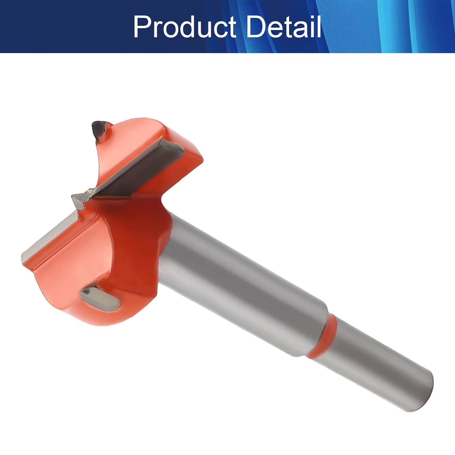 Hegebeck Forstner Drill Bits 1.5" Woodworking Hole Saw Boring Drill Bits Carbide Wood Drilling Cutter with 3/8inch Round Handle for Wood Plastic Plywood