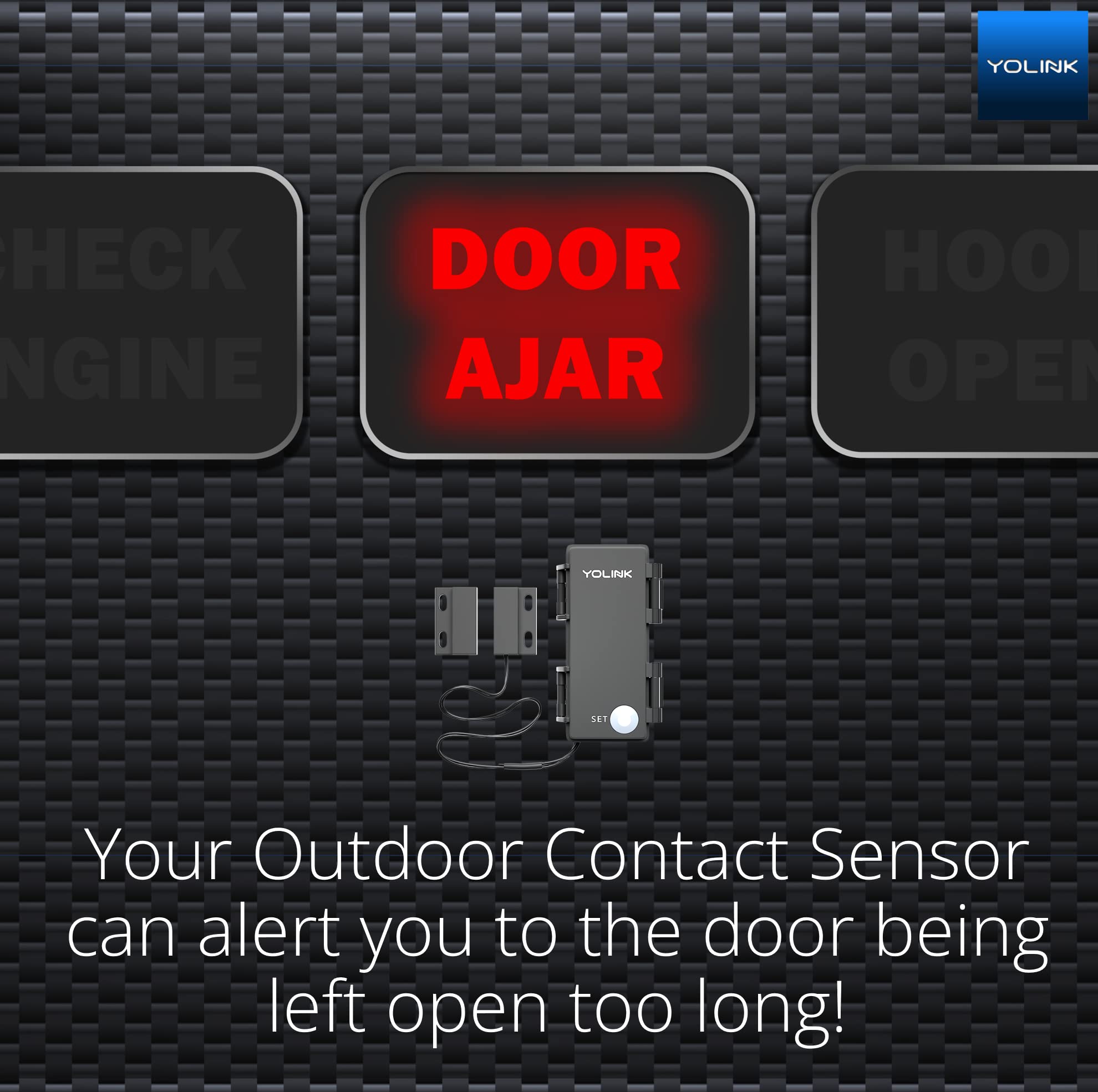 YoLink LoRa Smart Outdoor Contact Sensor & Hub Starter Kit: Hub, (2) Gate & Shed Door Sensors, Contact-Closure Sensor, Email/SMS/Push Alerts, 1/4 Mile Open Air Range, Alexa, IFTTT, Home Assistant