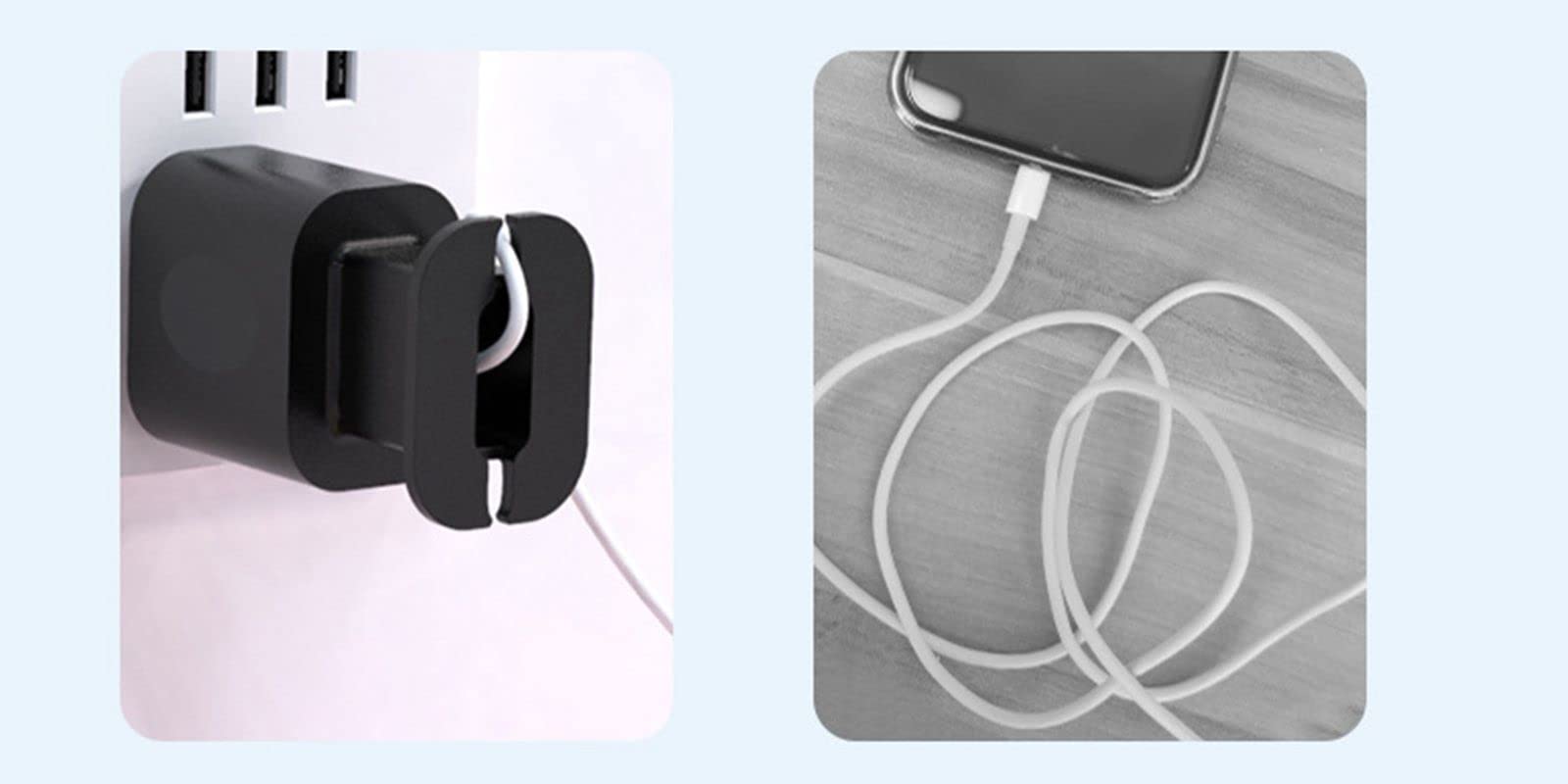 2 in 1 Silicone Charger Protector, 18w/20w Data Cable Winder, Mobile Phone Charger Data Cable Anti-Break Protection Storage Tool, Suitable for 11/12 Charger