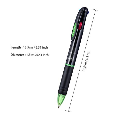 favide 20 Pack 0.7mm 4-in-1 Multicolor Ballpoint Pen,4-Color Retractable Ballpoint Pens for Office School Supplies Students Children Gift