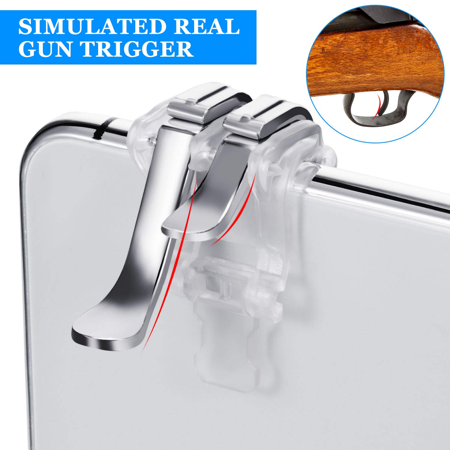 14 Pieces Finger Sleeve Gaming Set Includes 12 Gaming Thumb Sleeve with 2 Mobile L1R1 Game Triggers for Mobile Phone Games
