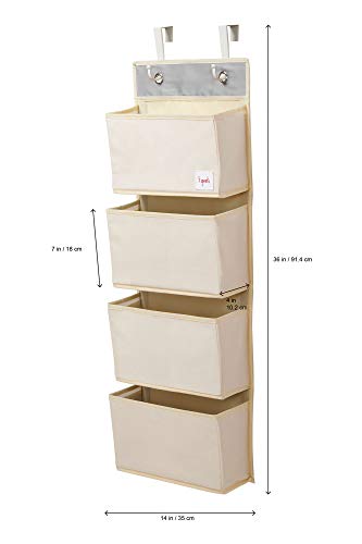 3 Sprouts Over The Door Baby Organizer - Essential Newborn Nursery Storage, Toy Organizer for Room and Closet - Bedroom Storage - Hooks Included, Giraffe