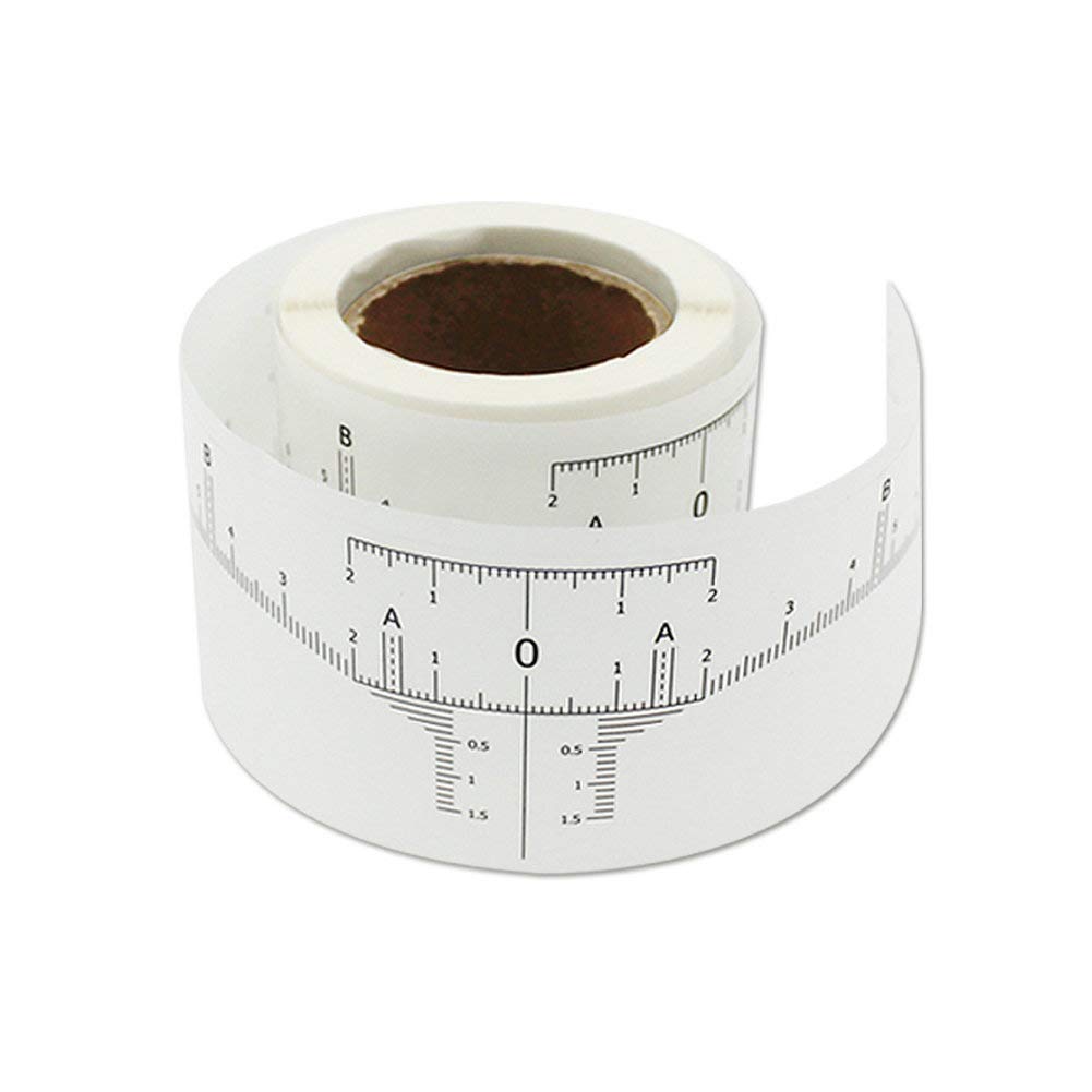 HOTWE Eyebrow Ruler Sticker for Microblading - Disposable Adhesive Eyebrow Measurement Stencil for Tattooing - brow Makeup Tools (50Pcs of Pack)