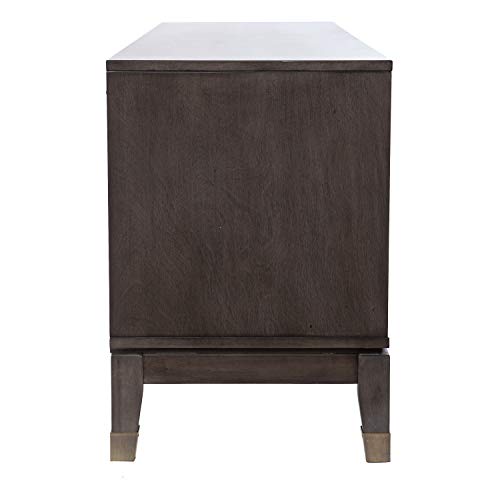 SEI Furniture Brenting w/Storage Media Stand, Graywashed
