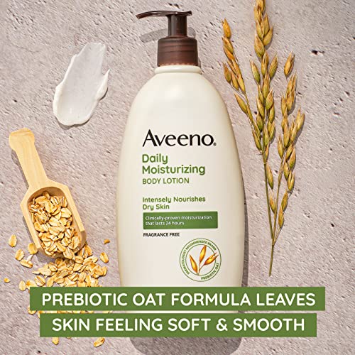 Aveeno Sheer Hydration Daily Moisturizing Fragrance-Free Lotion with Nourishing Prebiotic Oat, Fast-Absorbing Body Moisturizer for Dry Skin with Lightweight, Breathable Feel, 12 fl. oz