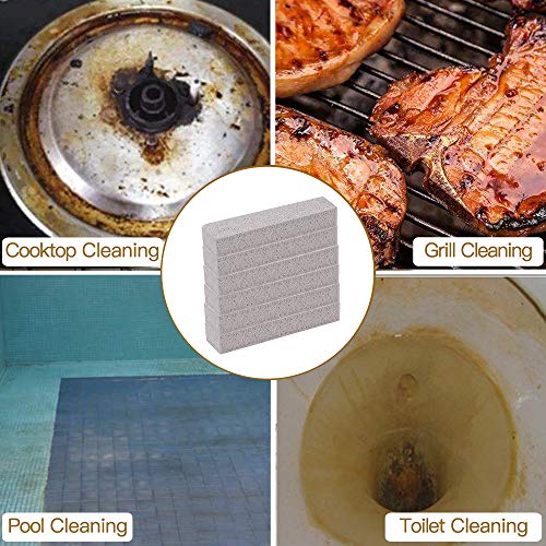 Dr.WOW 6 Pack Pumice Sticks for Cleaning, Pumice Scouring Pad,Grey Pumice Stone,Removing Rust and Grease,Household, Kitchen, Spa, Pool, Bath,Toilet,Household Cleaning