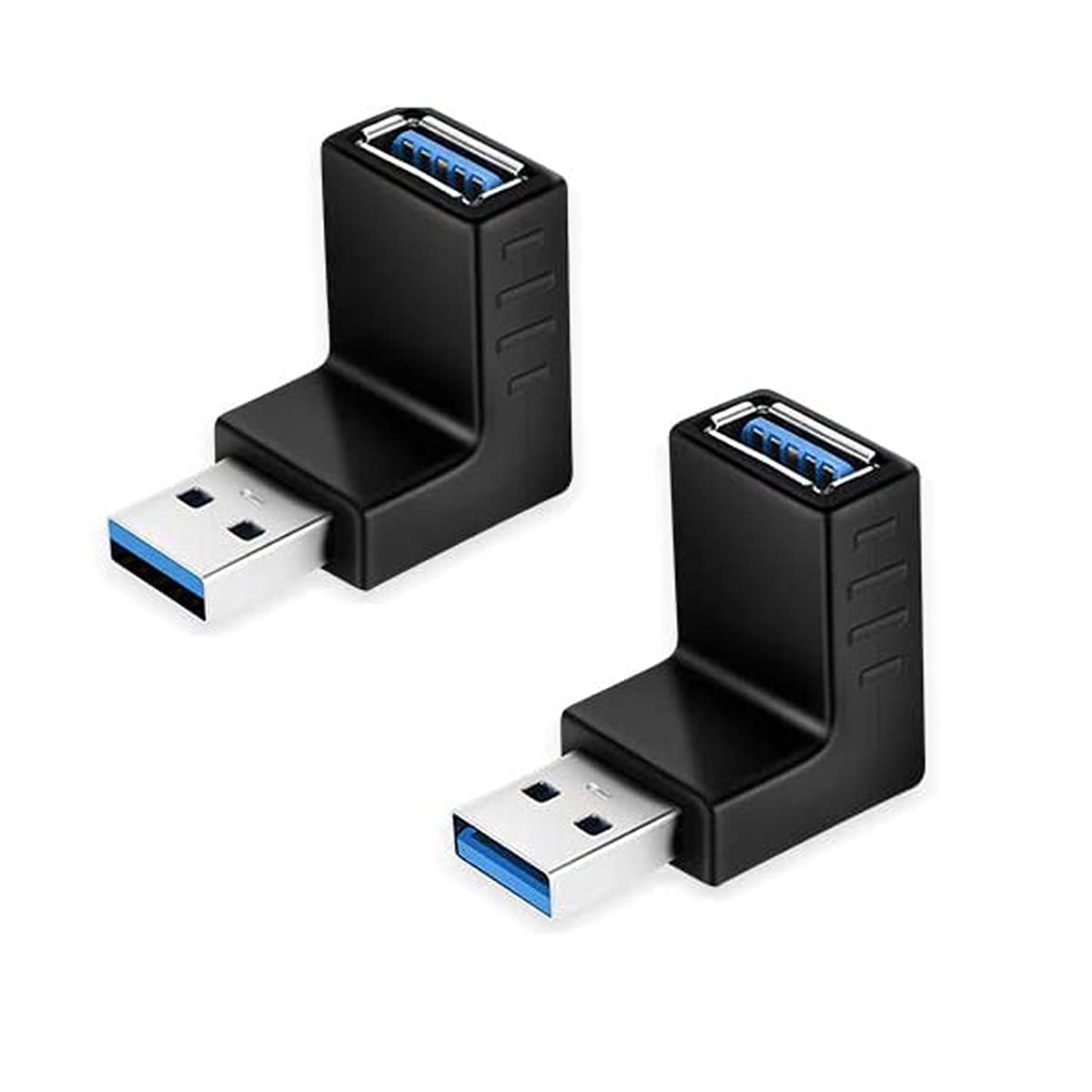 Hoydaa USB3.0 90 Degree Adapter, USB 3.0 Male to Female Right Angle Extension Adapter, USB Coupler Up and Down Angle Connector