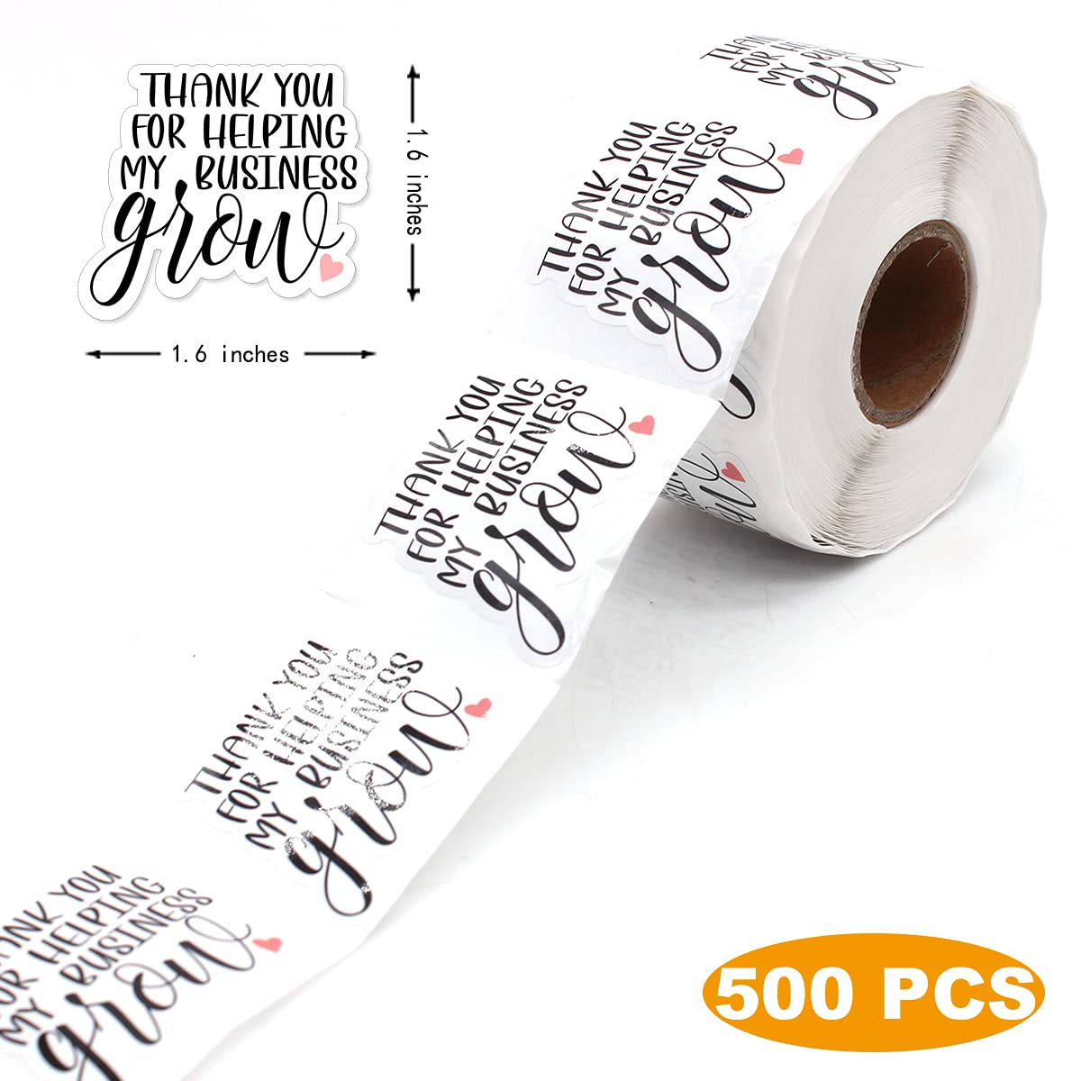 Rainbow Sticker,Thank You Sticker,Small Shop Sticker, Small Business, Handmade Sticker,Packaging Sticker (th grow pink love)