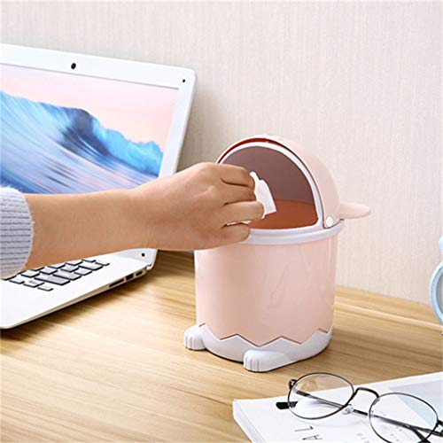 Clothful Kitchen Gadgets,Desktop Flip Trash Can Cover Mini Portable Garbage Storage Bin Panda Flip Desktop,Trash Can