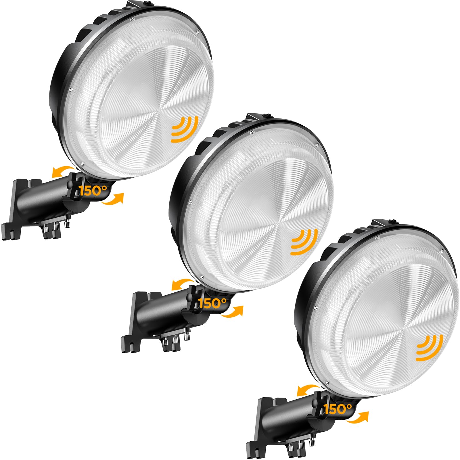 3 Pack Dusk to Dawn Outdoor Lighting, LED Barn Light with 150° Adjustable Photocell, 150W 20000LM 6500K Daylight Outdoor Lights, IP66 Waterproof Area Street Light for Farmhouse Barns Warehouse Yard