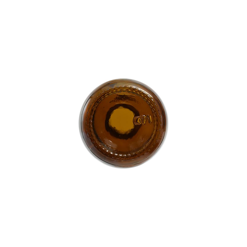 GlassBottleOutlet (Pack of 24) 2 oz. Amber Boston Round with Black Cone Cap