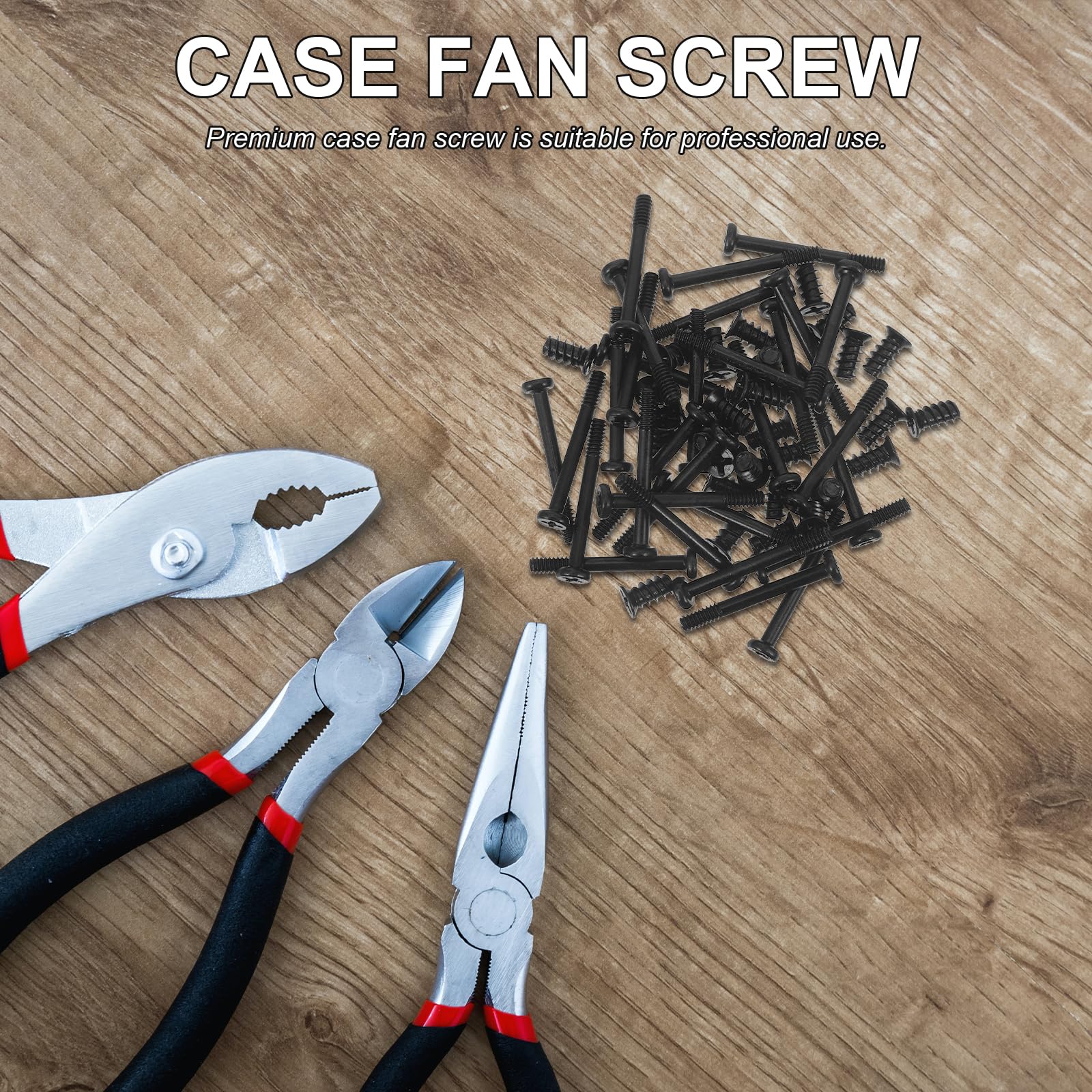 ULTECHNOVO Durable Tool 60pcs Computer Cooling Fan Mount Screws Case Fan Long Short Screws Set