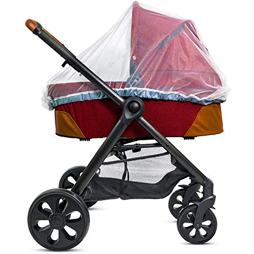 Baby Mosquito Net for Stroller, Carrier & Bassinet β Elastic Drawstring for Snug Fit Netting - Infant Bug Net for Jogger, Car Seat & Pack N Play β 1000 Mesh Toddler Canopy & Gift Packaging