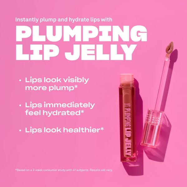 BABE ORIGINAL Glow Plumping Lip Jelly For Thicker Lips - High Shine Lip Gloss for Moisturizing, Hydrating and Soothing Lips, Mauve