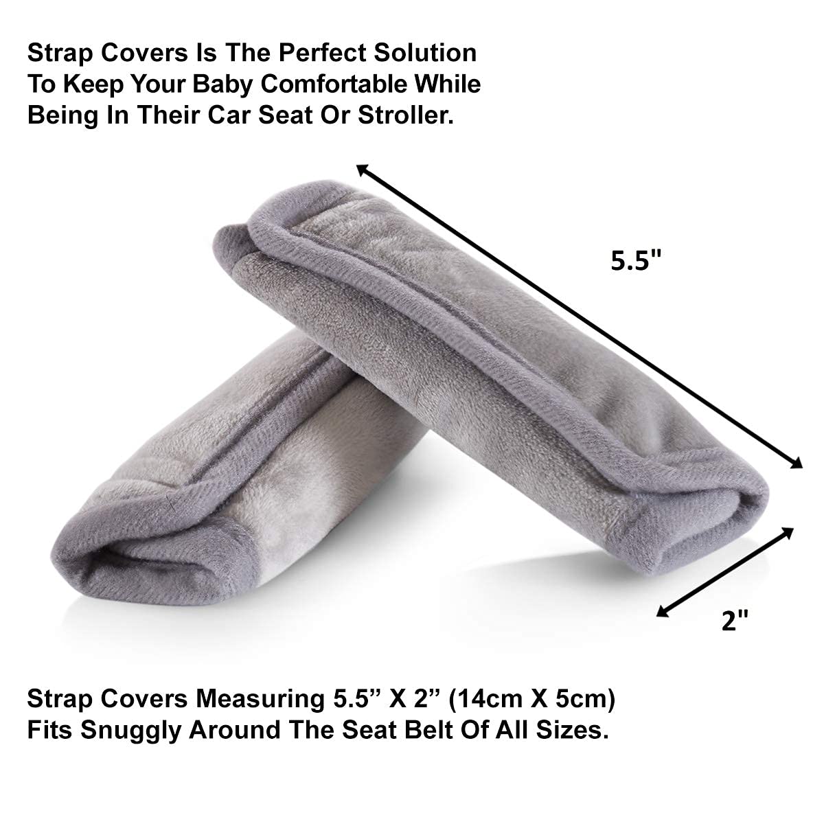 Lebogner Baby Head Support Pillow & Car Seat Strap Covers