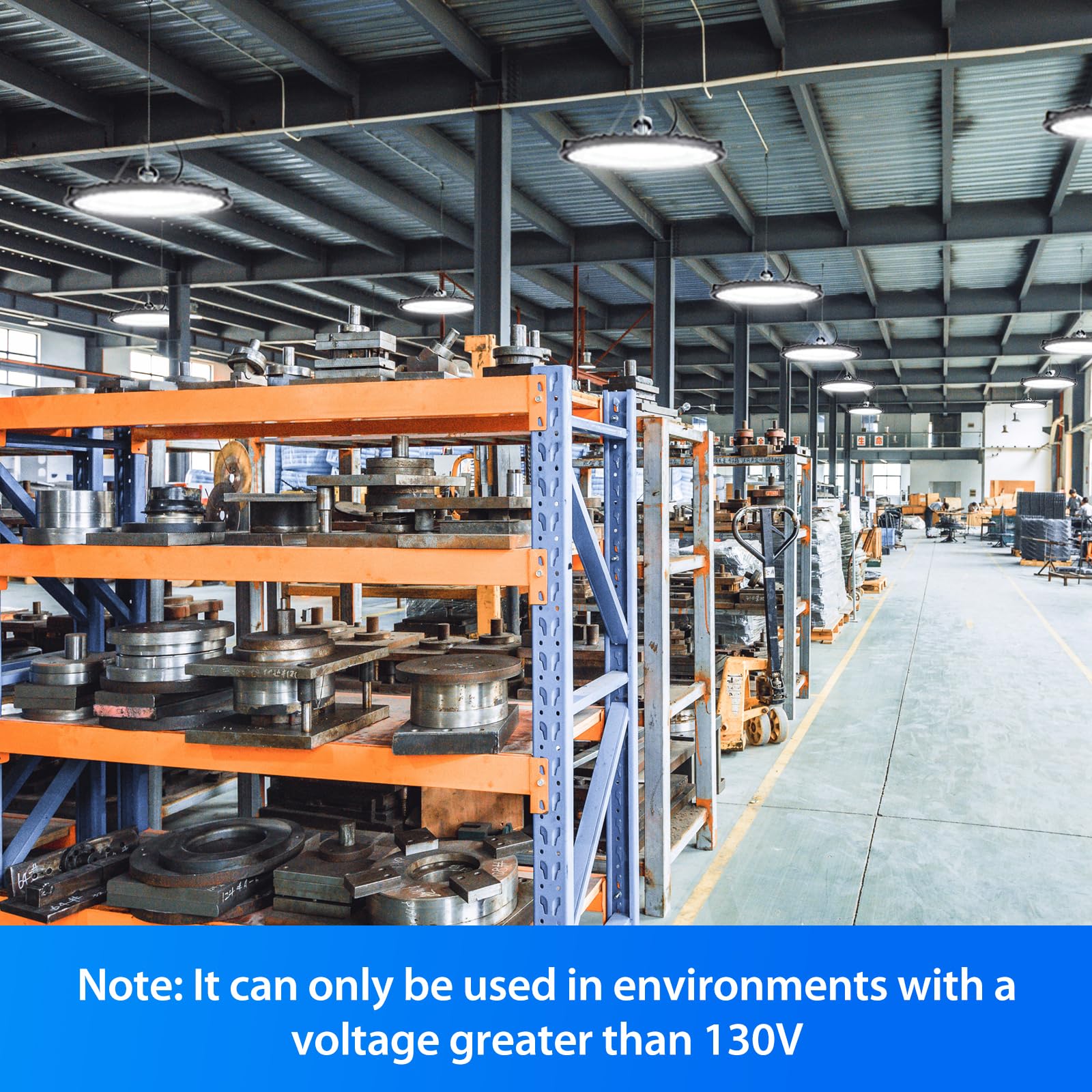 4 Pack Led High Bay Light 200W, 6500K UFO High Bay Led Shop Lights with 22000 lm, Durable High Bay Lighting with US Plug & Brackets, IP65 Commercial Light Fixture for Workshop, Warehouse