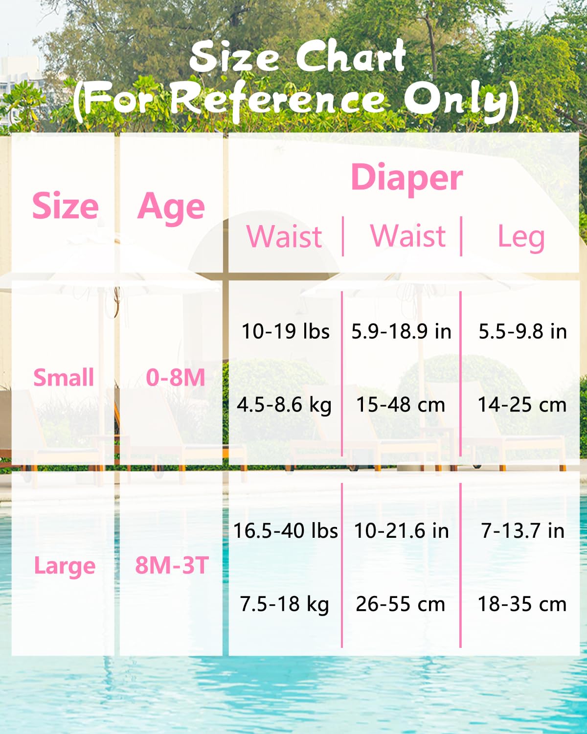 Babygoal Reusable Baby Girl Swim Diapers 3 Pack - Adjustable Washable for 0-8 Months Infants - Ideal for Swimming Lessons - Flower Design