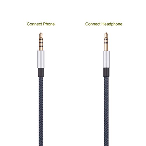 Audio Replacement Cable with in-Line Mic Remote Volume Control Compatible with B&O Play by Bang & Olufsen Beoplay H6, H7, H8, H9, H2 Headphones and Compatible with Samsung Galaxy Huawei Android