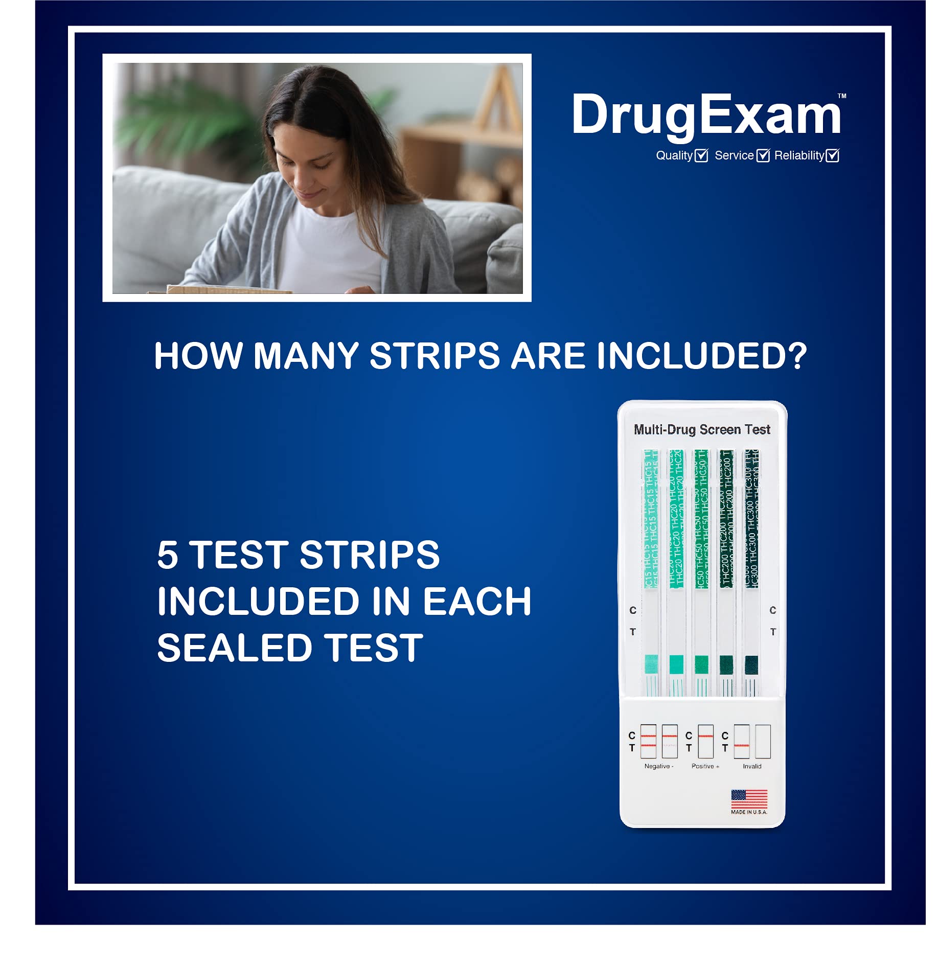 2 Pack - DrugExam THC Advantage Made in USA Multi Level Marijuana Home Urine Test Kit. Highly Sensitive THC 5 Level Drug Test Kit. Detects at 20 ng/mL, 50 ng/mL, 100 ng/mL, 200 ng/mL and 300 ng/mL (2)